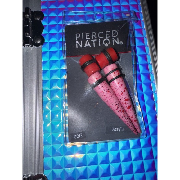 Accessories | Pierced Nation Blood Red Splatter Acrylic 0g10mm Gauges ...